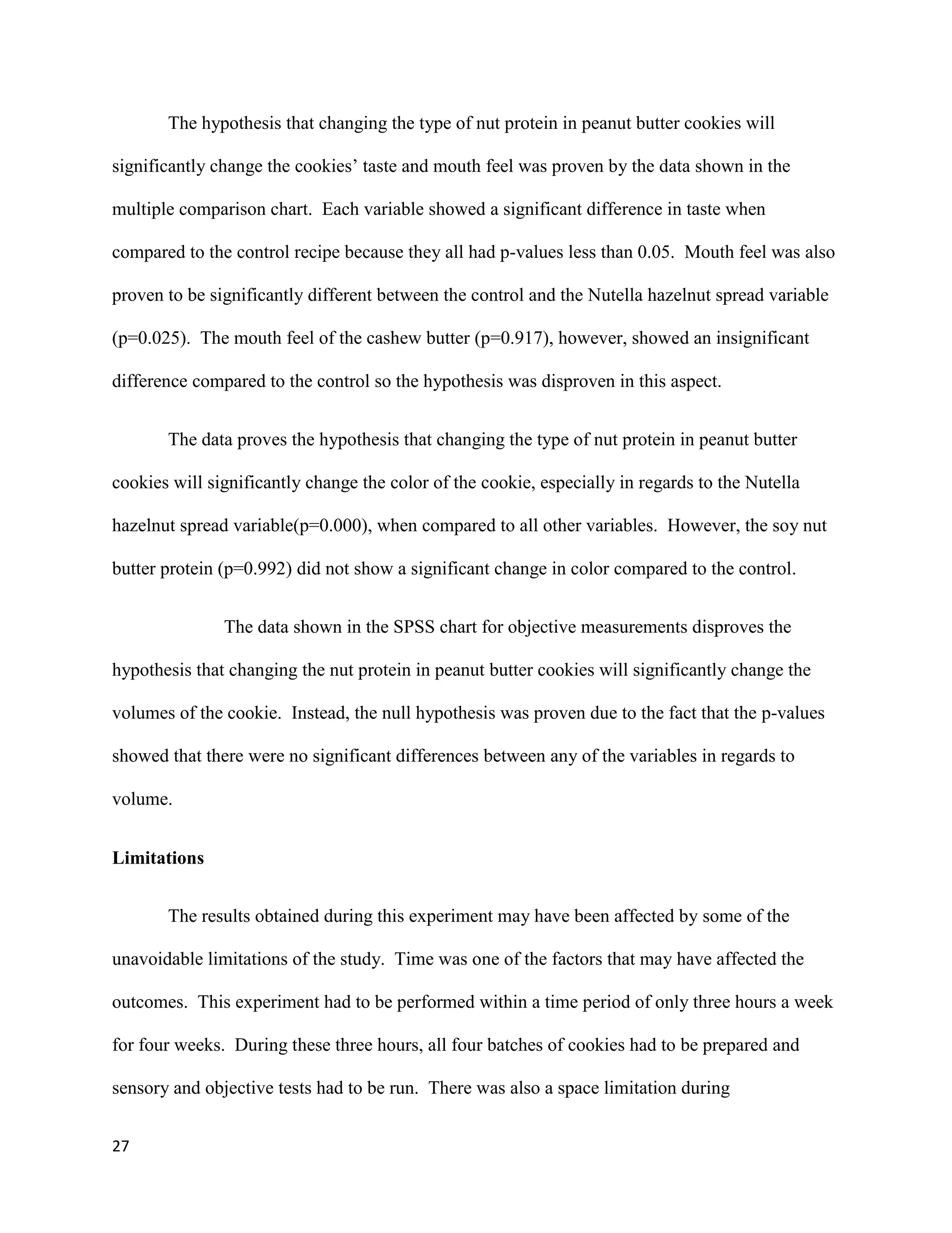 Experimental Foods Research Paper | DOCX