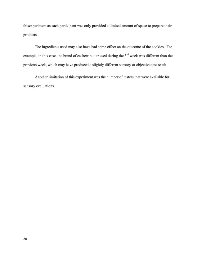Experimental Foods Research Paper | DOCX