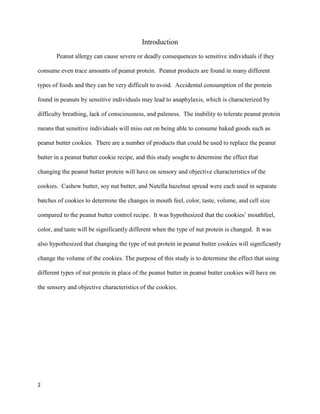 Experimental Foods Research Paper | DOCX