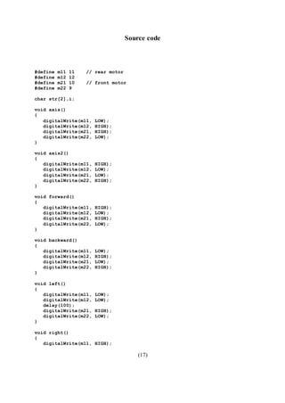 Bluetooth Controlled Robot Project Report | DOCX