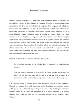 Bluetooth Controlled Robot Project Report | DOCX
