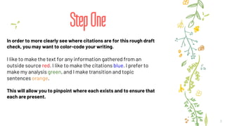 Rough draft check:MLA parenthetical and in text citations | PPT