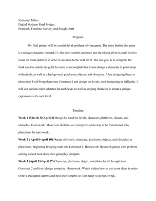 Rough Draft for Final Project - N.Miller | PDF | Simulation Video Games | Video Game Genres