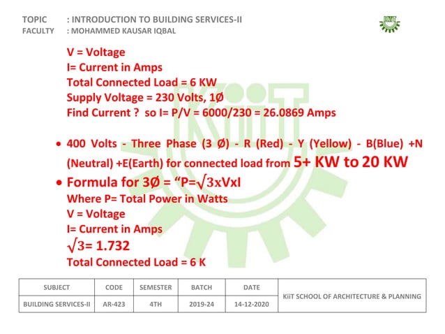 Rough Electrical Load calculations for electrical equipments.docx