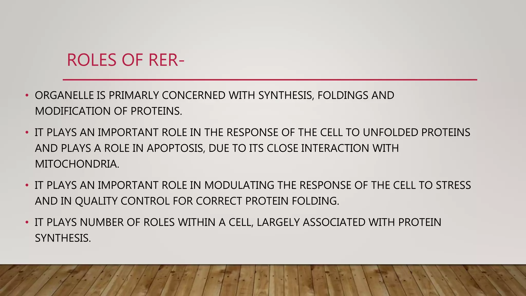 Rough endoplasmic reticulam (rer) ( introduction structure & function) | PPTX