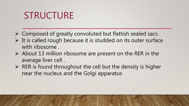 Rough endoplasmic reticulam (rer) ( introduction structure & function) | PPTX