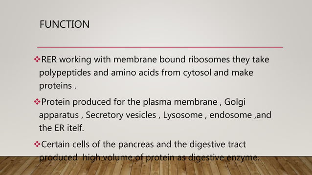 Rough endoplasmic reticulam (rer) ( introduction structure & function) | PPTX