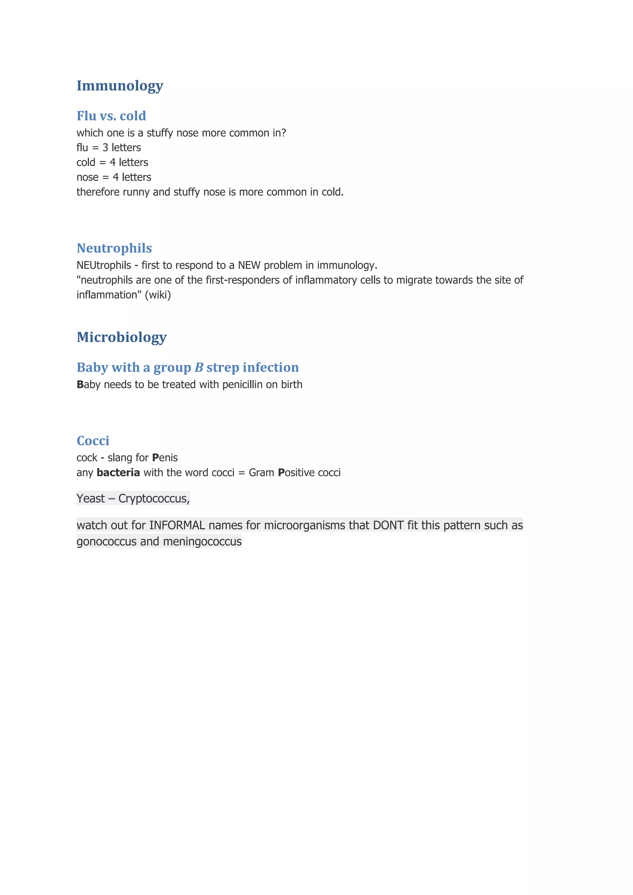 Roughly 50 Medical Mnemonics | PDF