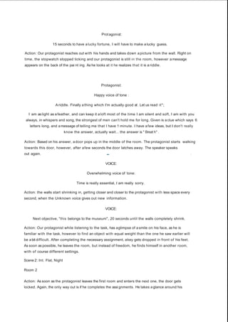 Rough script 1 and 2 combined | PPTX | Action-Adventure Video Games ...