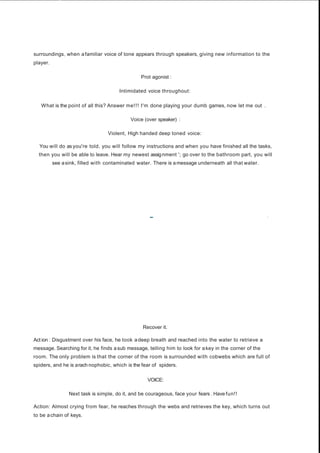 Rough script 1 and 2 combined | PPTX | Action-Adventure Video Games ...