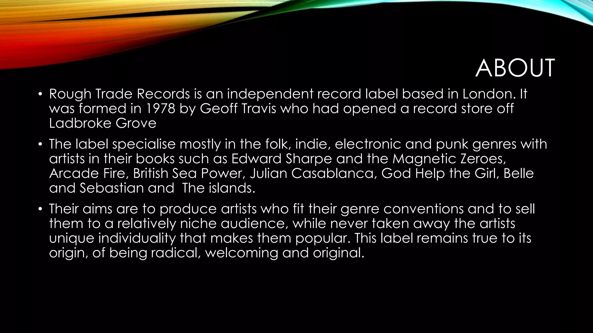 Rough trade records | PPTX | Soft Rock | Rock Music