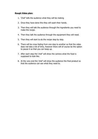 Rough video plan | PDF