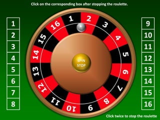 Roulette ppt-fun-activities-games-games-grammar-drills 52447 | PPT