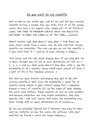 Roulette Technique | PDF