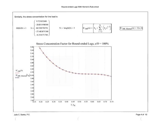 Round ended lugs using horner's rule | PPT