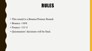 FINAL QUIZ ROUND | PPTX