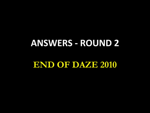 Round 2 Answers | PPT