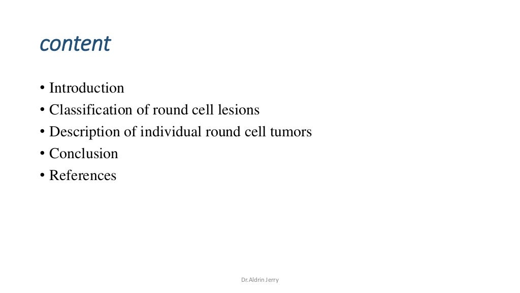 Round cell tumors | PPTX