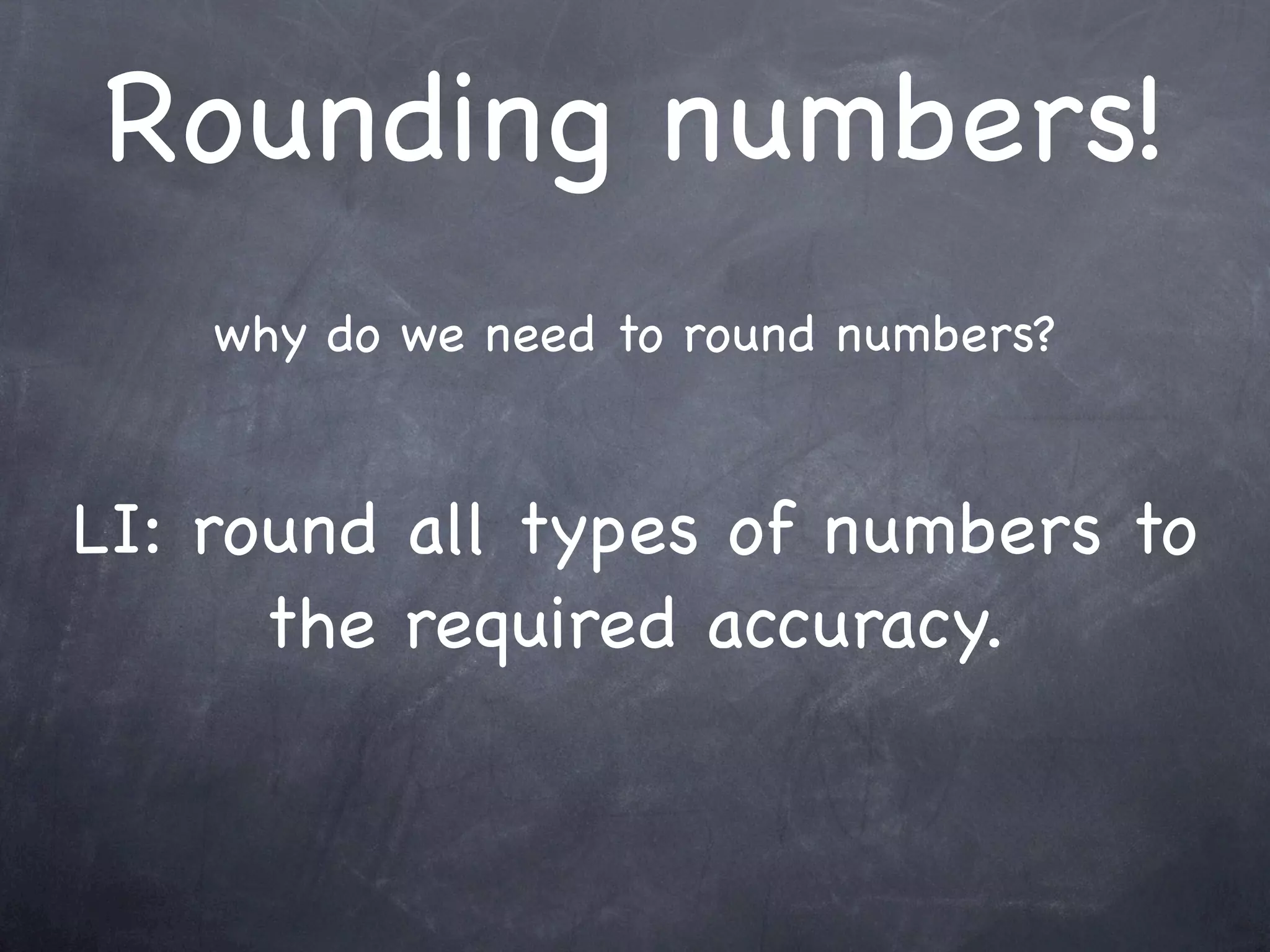 Rounding Numbers | KEY