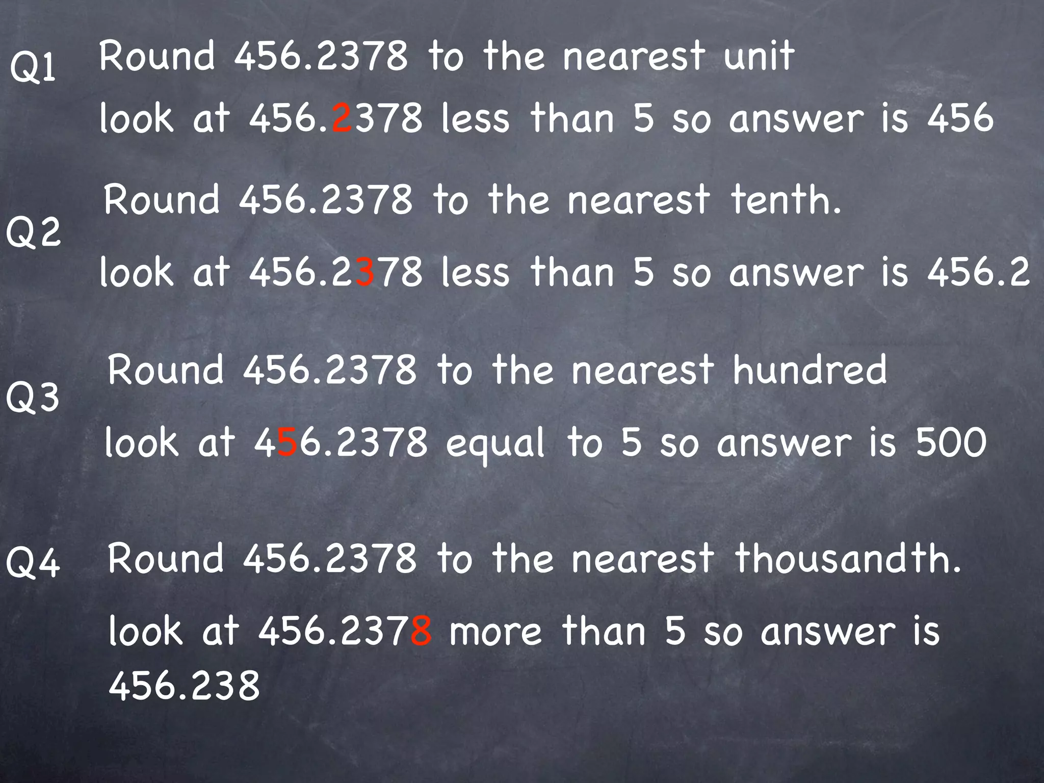 Rounding Numbers | KEY