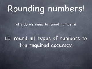 Rounding Numbers | KEY