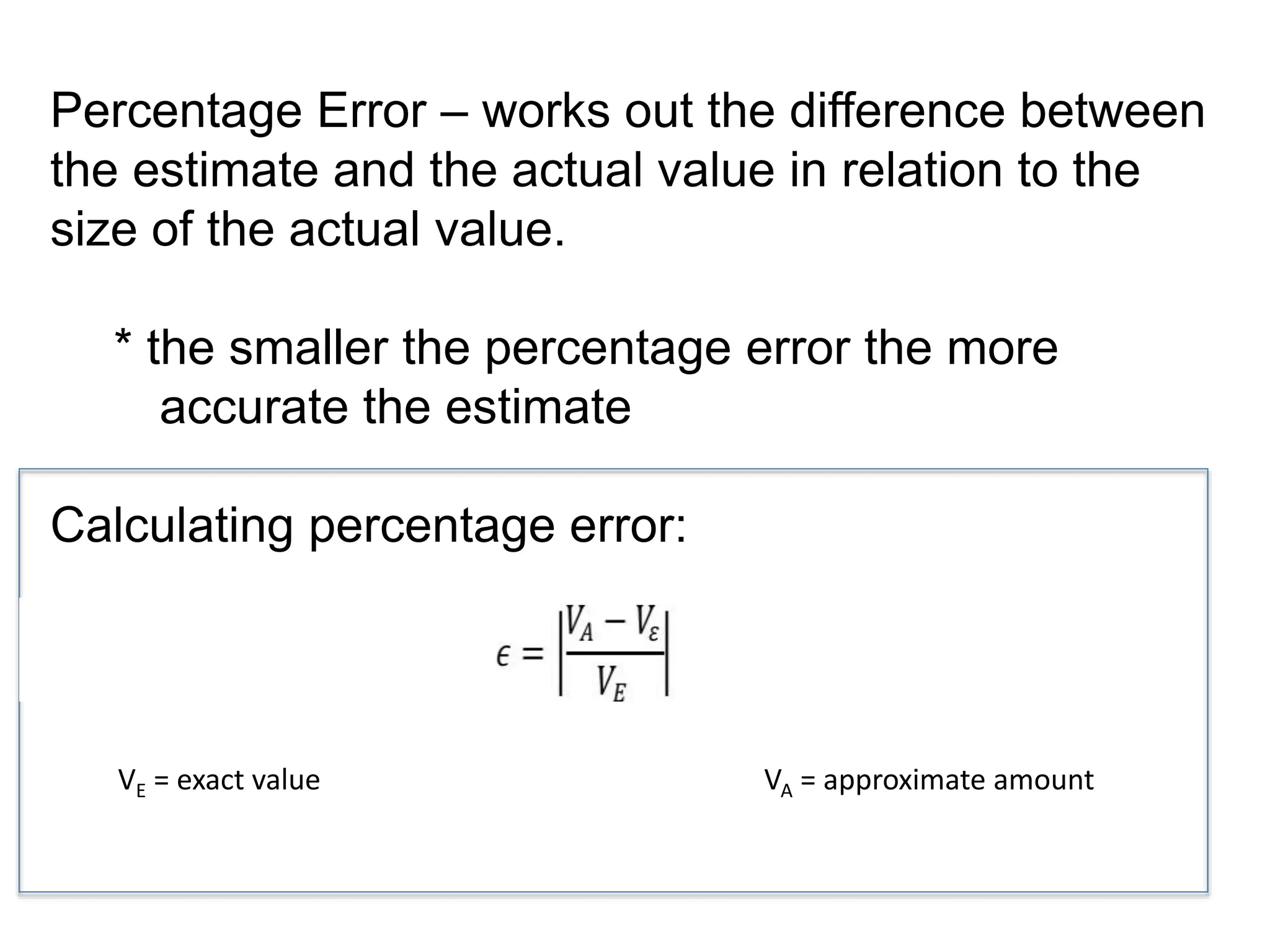 Rounding and percent error | PPTX