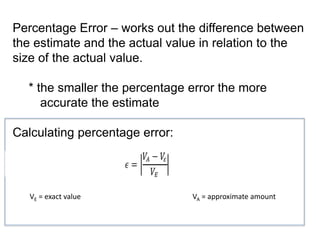 Rounding and percent error | PPTX