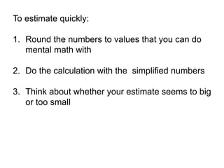 Rounding and percent error