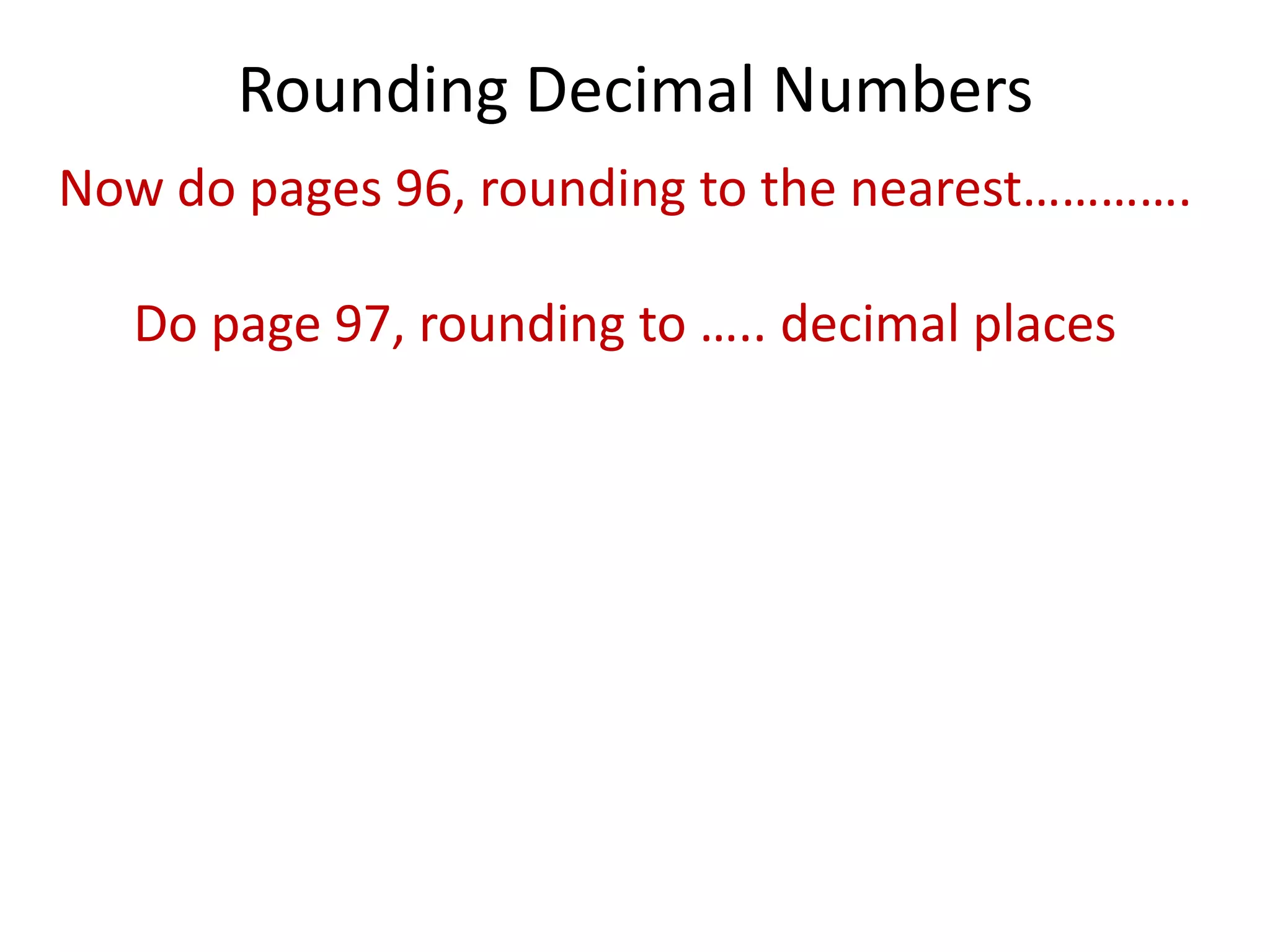 Rounding Decimal Numbers | PPTX