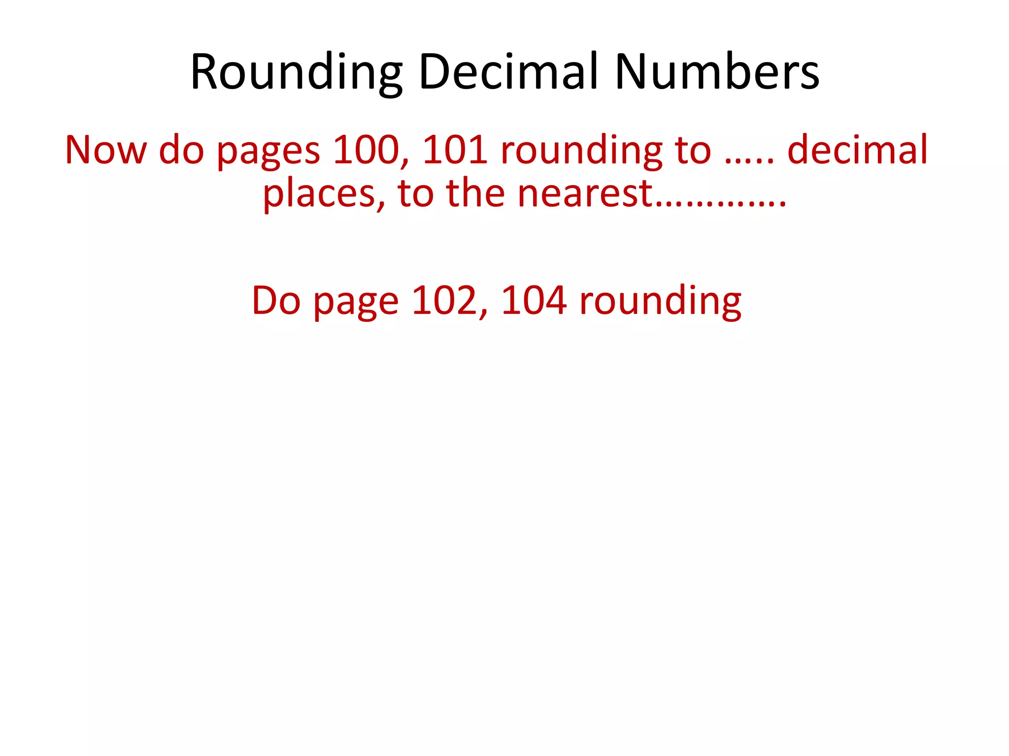 Rounding Decimal Numbers | PPTX