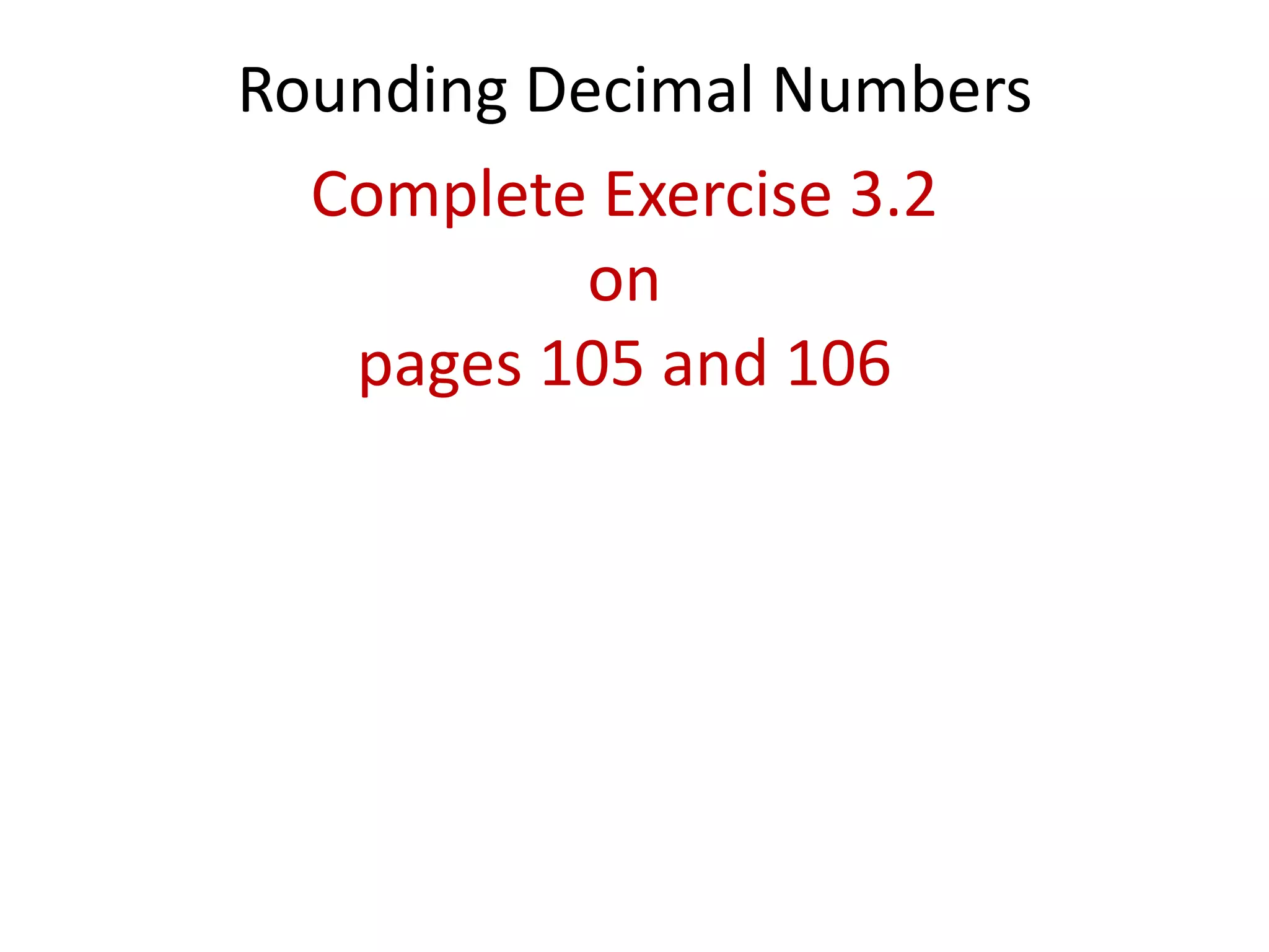 Rounding Decimal Numbers | PPTX