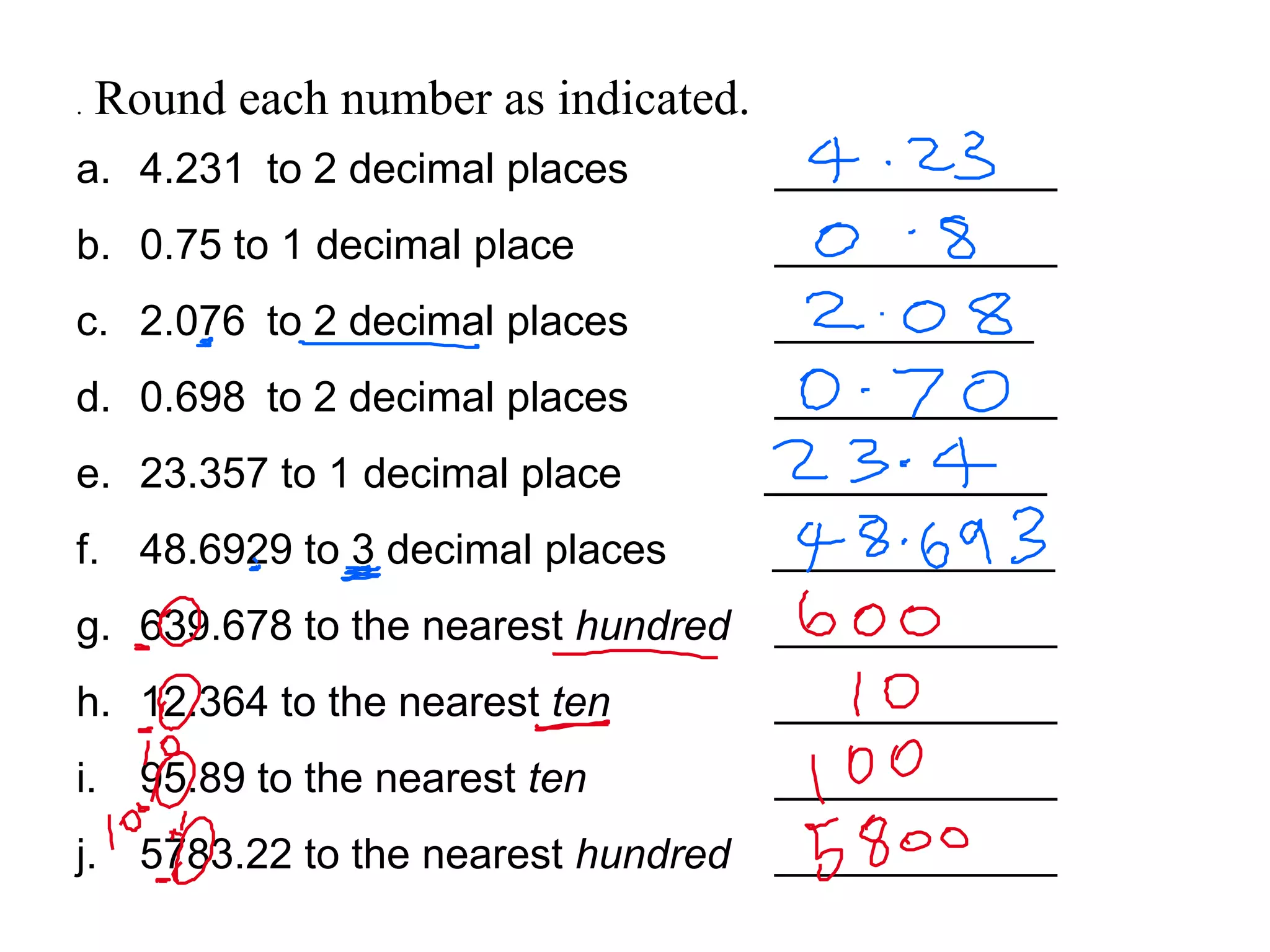 Rounding Decimal Numbers PPT Rounding Decimal Numbers PPT