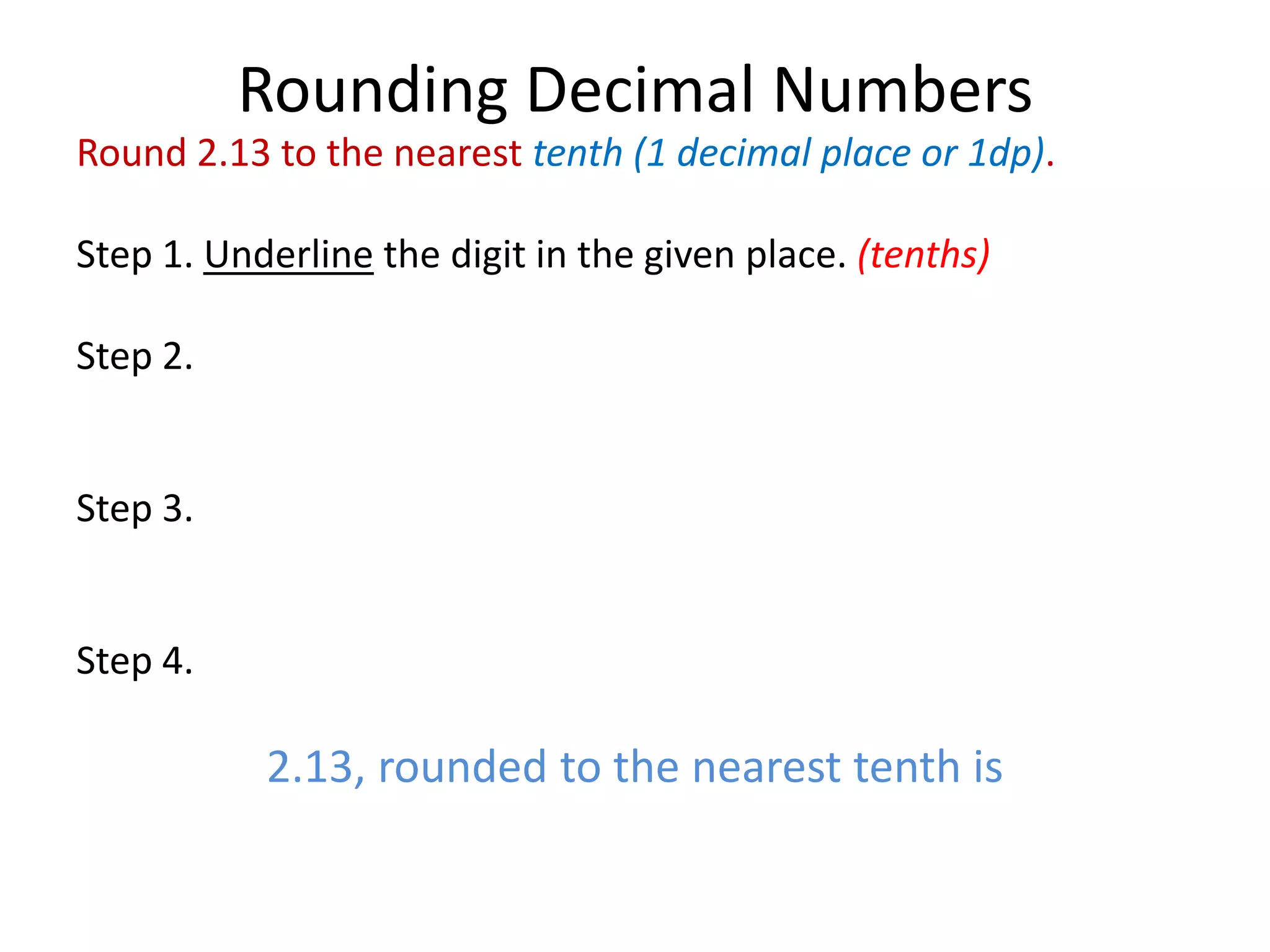 Rounding Decimal Numbers | PPTX