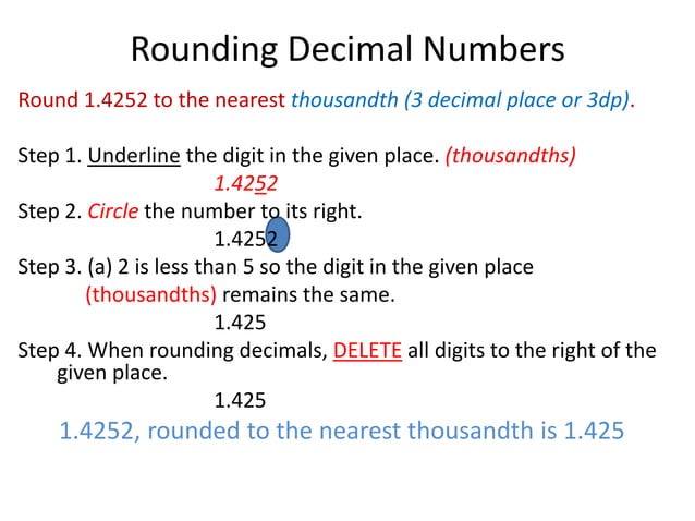 Rounding Decimal Numbers | PPTX