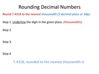 Rounding Decimal Numbers | PPTX