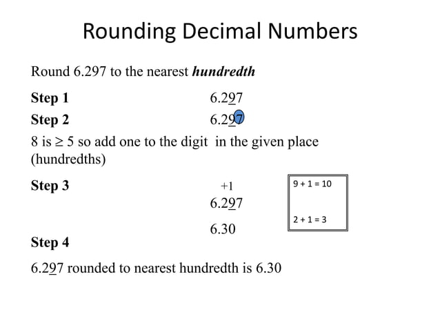 Rounding Decimal Numbers | PPT