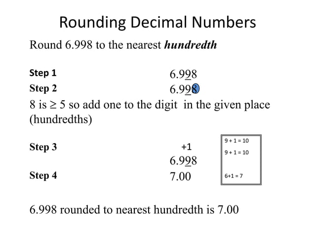 Rounding Decimal Numbers | PPTX