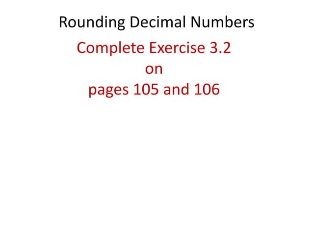 Rounding Decimal Numbers | PPTX