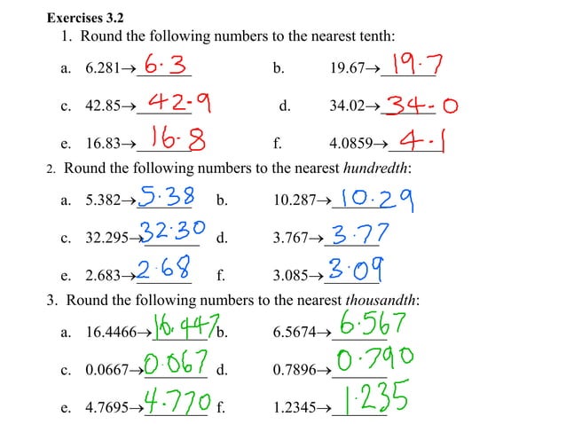 Rounding Decimal Numbers | PPTX