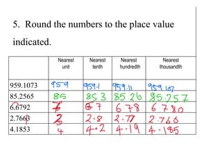 Rounding Decimal Numbers | PPTX