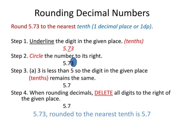 Rounding Decimal Numbers | PPTX