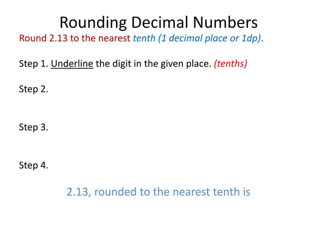 Rounding Decimal Numbers | PPTX