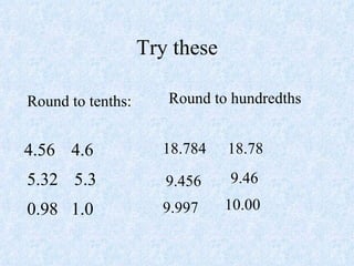 Rounding decimal numbers | PPT