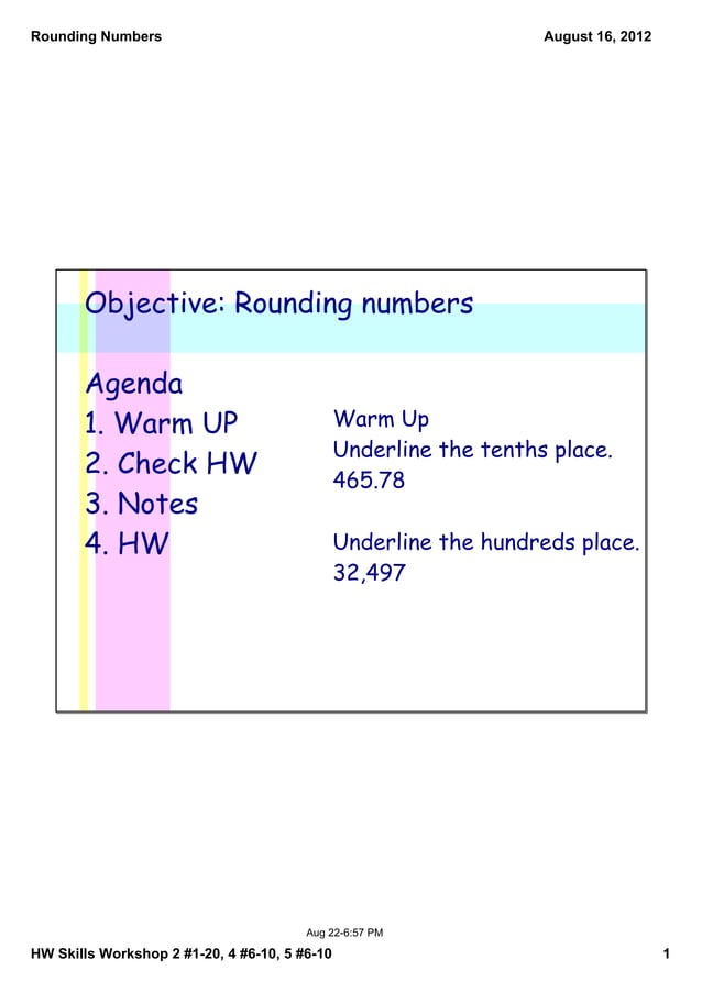 Rounding notes | PDF