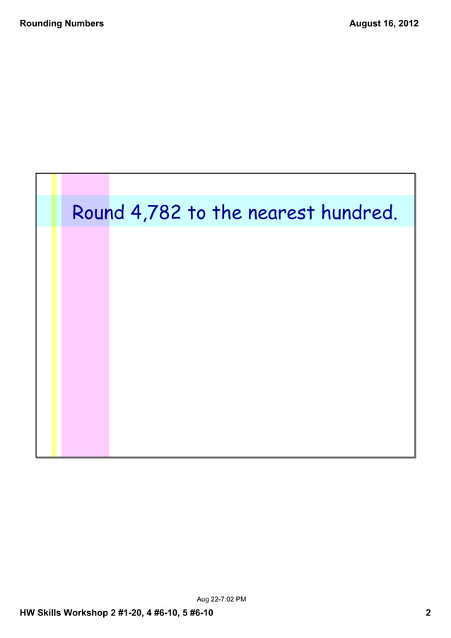Rounding notes | PDF