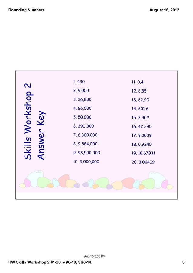 Rounding notes | PDF