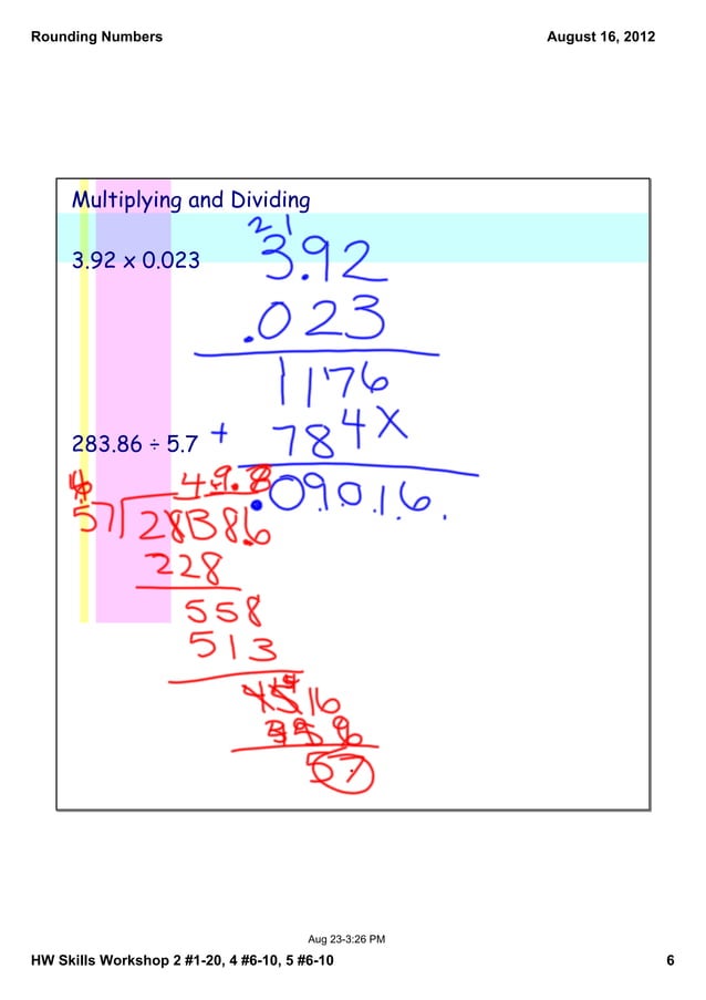 Rounding notes | PDF