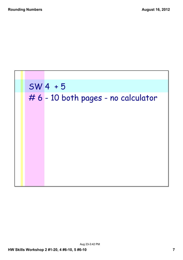 Rounding notes | PDF