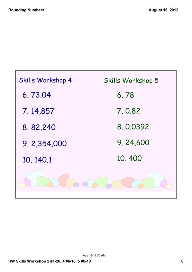 Rounding notes | PDF