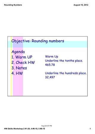 Rounding notes | PDF
